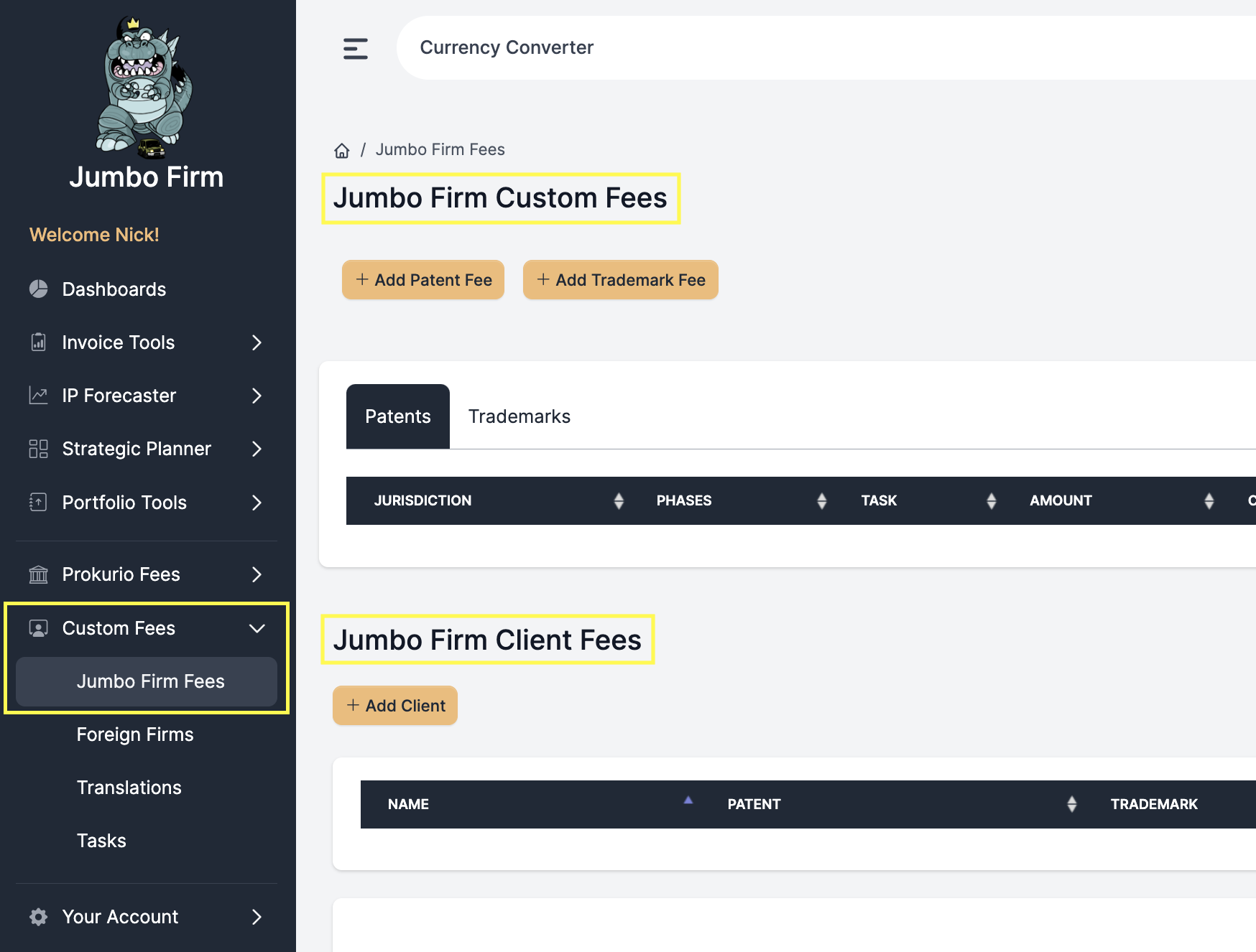 Creating Custom Client Fees - Prokurio